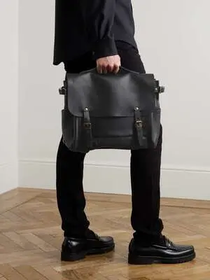 BLEU DE CHAUFFE Clair Full-grain Leather Messenger Bag