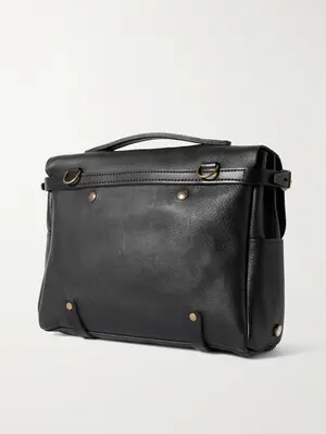 BLEU DE CHAUFFE Clair Full-grain Leather Messenger Bag - Black