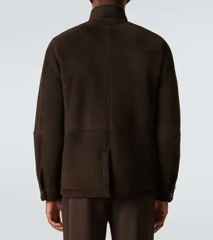 Zegna Il Conte Shearling-trimmed Suede Jacket