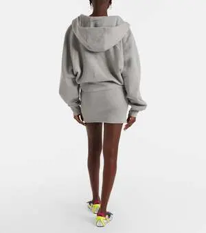Attico Cotton Jersey Sweatshirt Dress - Grey