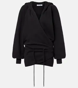 Attico Cotton Jersey Sweater Dress - Black