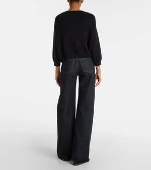 Khaite Sabina Cashmere And Mohair Sweater - Blue
