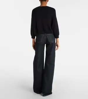 Khaite Sabina Cashmere And Mohair Sweater - Blue