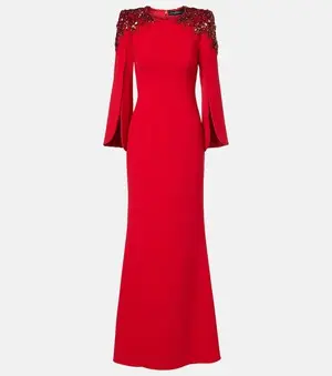 Jenny Packham Adeline Embellished Gown - Red