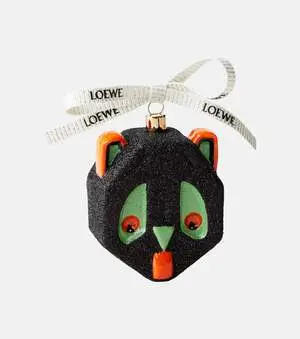 Loewe X Louis Wain Futurist Cat Glass Ornament - Black