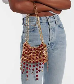 Rabanne 1969 Nano Embellished Shoulder Bag