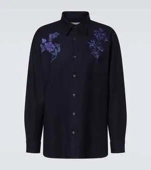 Dries Van Noten Embroidered Wool Shirt