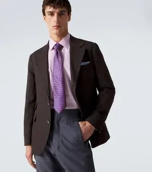 Charvet Silk Jacquard Neck Tie - Blue