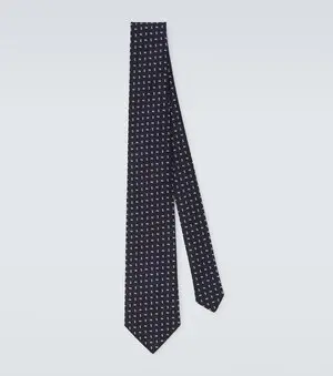 Charvet Silk Jacquard Neck Tie - Blue