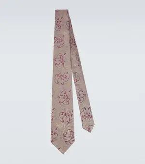 Charvet Paisley Silk Jacquard Neck Tie - Grey