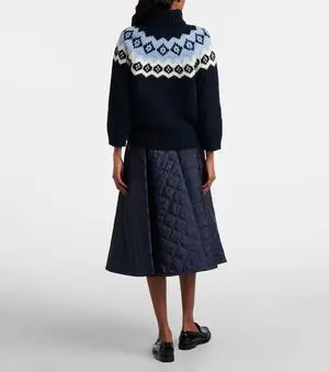 Prada Re-nylon Quilted Midi Skirt - Blue