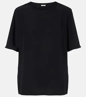 JOSEPH Rubin Silk Crêpe De Soie T-shirt - Black