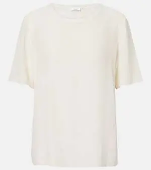 JOSEPH Rubin Silk Crêpe De Soie T-Shirt White