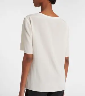 JOSEPH Rubin Silk Crêpe De Soie T-shirt - White