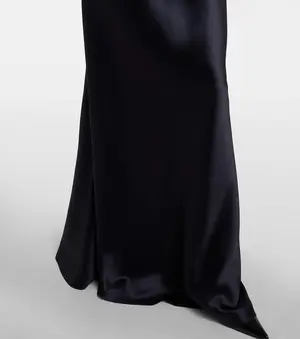 Ralph Lauren Satin Maxi Skirt - Blue