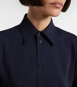 Ralph Lauren Belted Wool Midi Shirt Dress