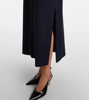 Ralph Lauren Belted Wool Midi Shirt Dress - Blue