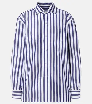 Women's Striped Cotton-poplin Shirts