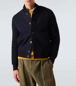 Moncler Down-paneled Virgin Wool Cardigan
