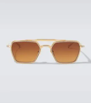 JACQUES MARIE MAGE Commodore Square Sunglasses - Gold