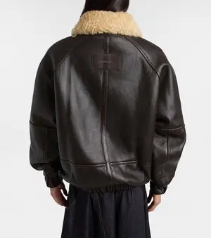 Jacquemus Shearling-trimmed Leather Bomber Jacket