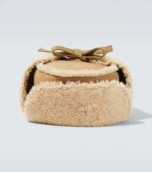 Visvim Shearling Aviator Hat - Beige