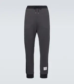 Thom Browne 4-bar Cotton Jersey Sweatpants - Grey