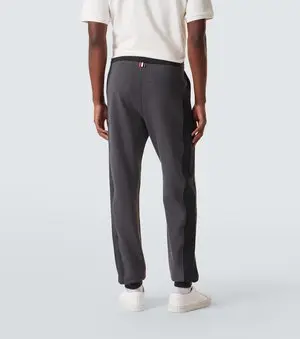 Thom Browne 4-bar Cotton Jersey Sweatpants - Grey
