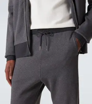 Thom Browne 4-bar Cotton Jersey Sweatpants - Grey