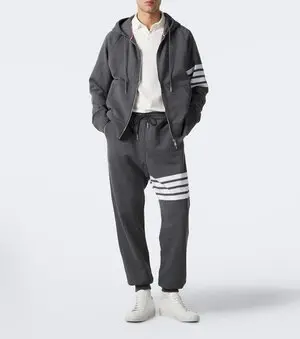 Thom Browne 4-bar Cotton Jersey Sweatpants