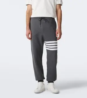 Thom Browne 4-bar Cotton Jersey Sweatpants