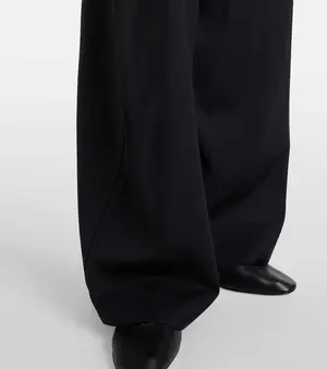 TOTEME Wool Wide-leg Trousers - Black