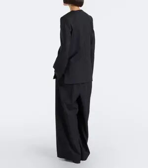 TOTEME Wool Wide-leg Trousers - Grey
