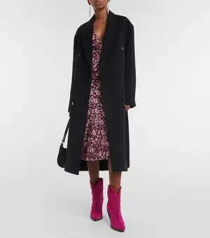 Isabel Marant Étoile Leyane Suede Cowboy Boots - Pink