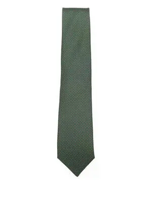 ERRICO FORMICOLA Patterned Silk Neck Tie - Green