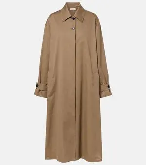 THE ROW Lolana Cotton Gabardine Coat - Brown