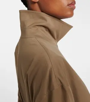 THE ROW Lolana Cotton Gabardine Coat - Brown