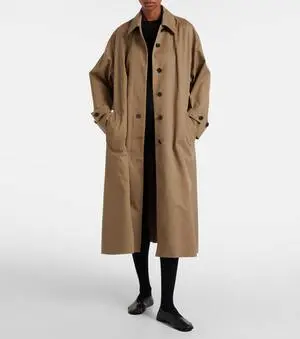 THE ROW Lolana Cotton Gabardine Coat - Brown