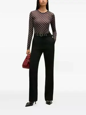 GANNI Polka-dot Top - Black