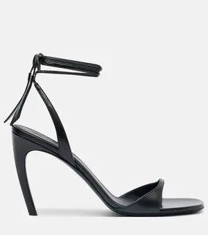 Attico Ora 95 Leather Sandals - Black