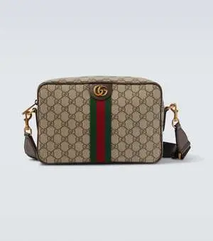 Gucci Ophidia Gg Canvas Medium Crossbody Bag - Beige