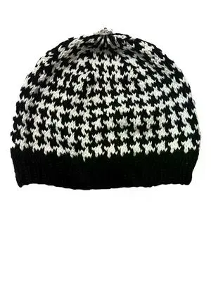 Chrome Hearts Triple Cross Houndstooth Beanie