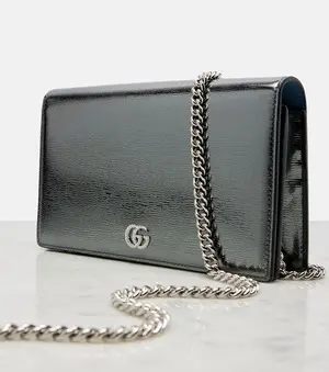 Gucci Gg Marmont Leather Wallet On Chain