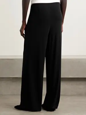NILI LOTAN Adriel Stretch-jersey Wide-leg Pants - Black