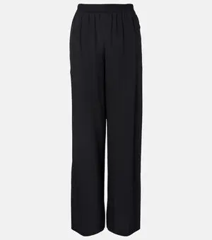 JOSEPH Hulin Silk Crêpe De Soie Wide-leg Pants - Black