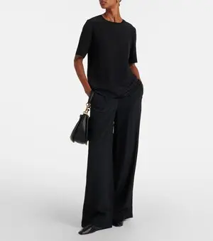 JOSEPH Hulin Silk Crêpe De Soie Wide-leg Pants