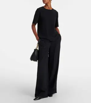 JOSEPH Rubin Silk Crêpe De Soie T-shirt - Black