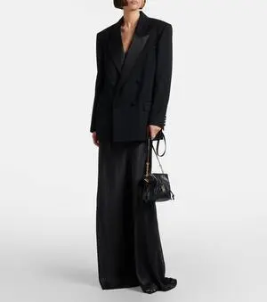 Saint Laurent Double-breasted Wool Blazer - Black