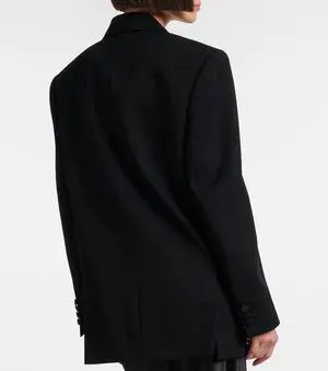 Saint Laurent Double-breasted Wool Blazer - Black