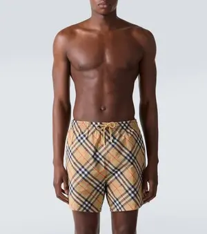 Burberry Check Swim Trunks